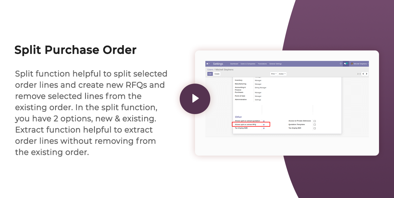 All In One Split | All In One Extract | Split Manufacturing Orders | Split Purchase Orders ...